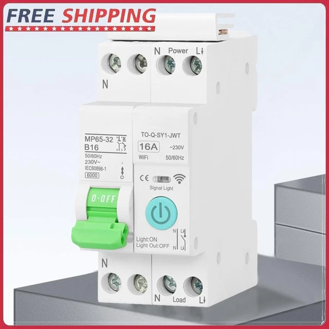 TUYA WIFI SMART Circuit Breaker 1P 32A Timer Switch Works with Alexa ...