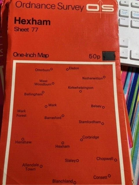 OS MAP- SHEET 77 Hexham one inch map- Ordnance Survey £3.00 - PicClick UK