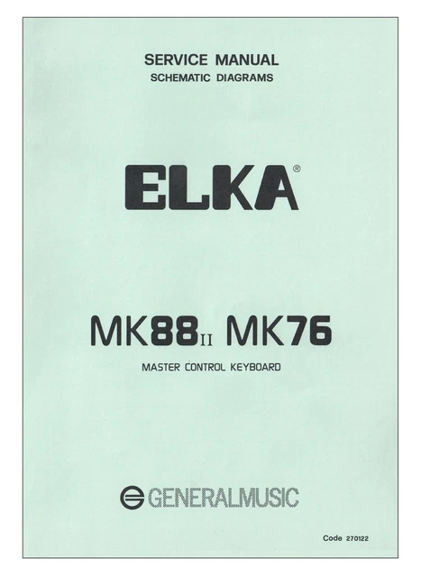 ELKA MK-88 SERVICE Manual Schematic Diagrams Schaltplan Schema + Owner ...