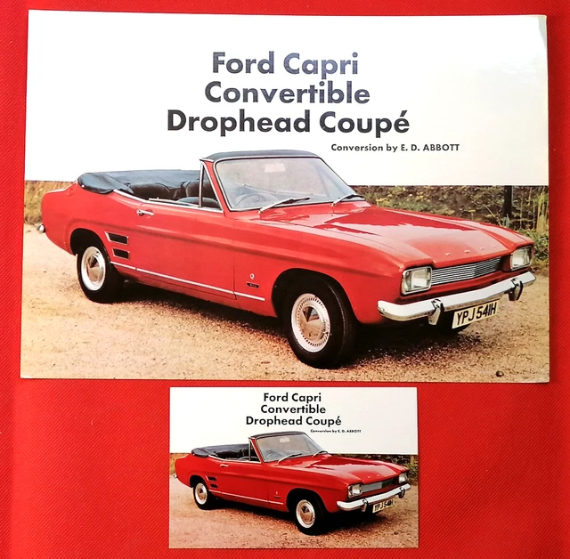 1969-71 FORD CAPRI Mk1 CONVERTIBLE Sales Leaflet Brochures - MINT ...