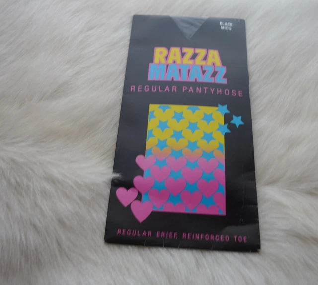 VINTAGE BLACK PANTYHOSE MIDS Vintage RAZZA MATAZZ Pantyhose Regular Brief Tights $26.00 ...