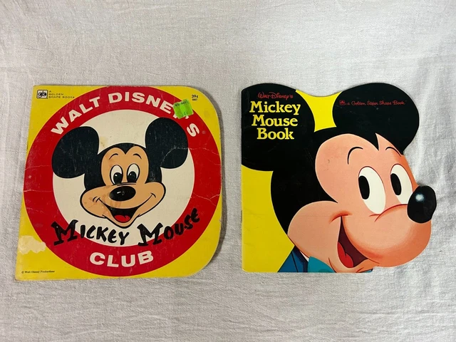 VINTAGE BOOKS/MICKEY MOUSE Club and Mickey Mouse Shape Books £7.81 ...