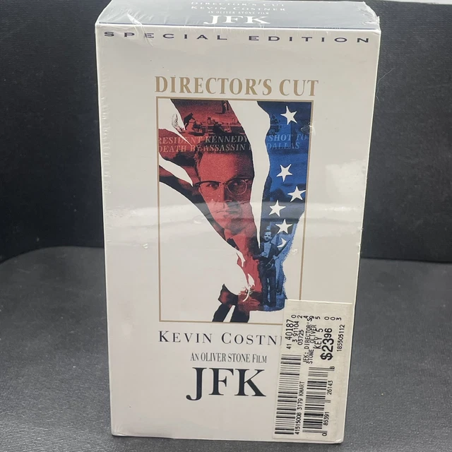 JFK VHS 1991 Cut Kevin Costner 2 Tape Set, John F Kennedy Movie Sealed JFK Bio £4.56 - PicClick UK
