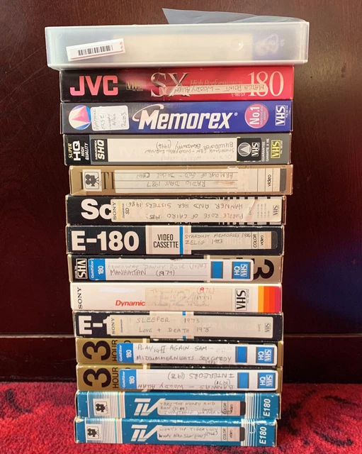 14 VHS TAPES Used - Featuring UK PAL TV home recordings of Woody Allen Movies GC £17.00 ...
