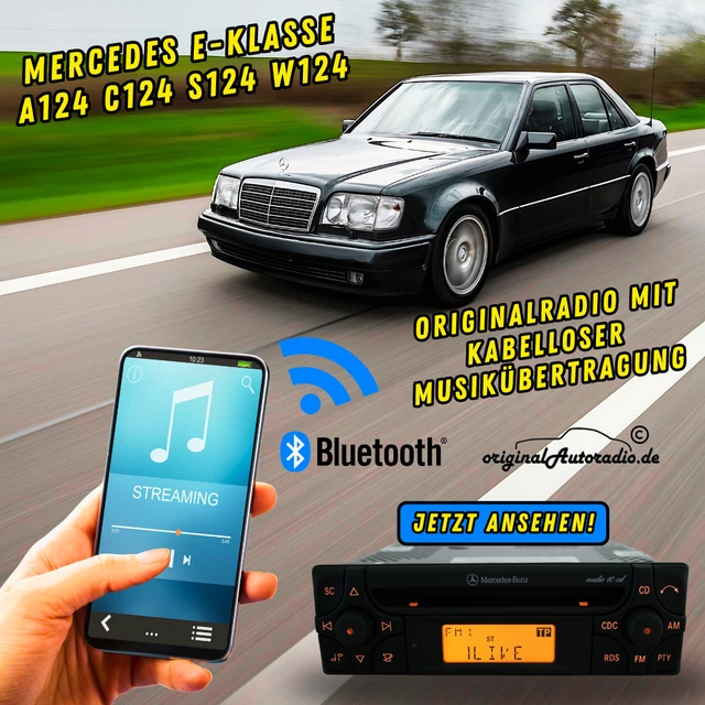 ORIGINAL MERCEDES W124 Radio Bluetooth E-Klasse A124 C124 S124 124 CD ...