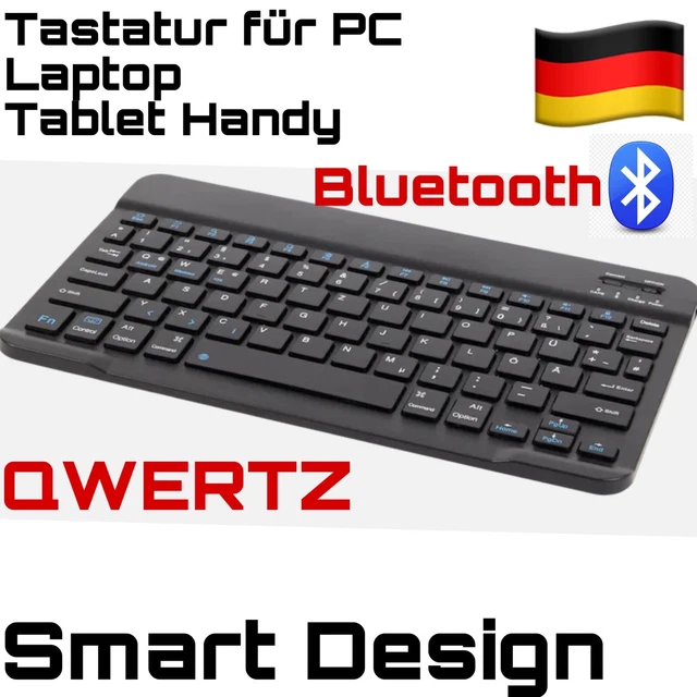 BLUETOOTH TASTATUR WIRELESS kabellos Keyboard für Handy Tablet PC ...