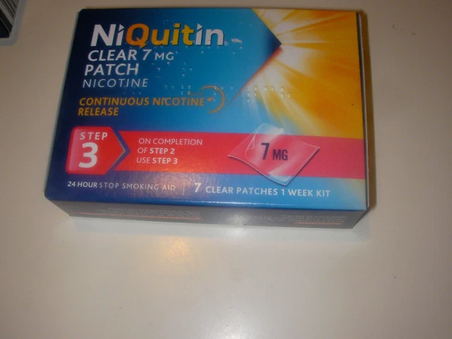 NIQUITIN CLEAR 7MG Patch Nicotine Step 3 Patches - 7 Count New BB 01/ ...