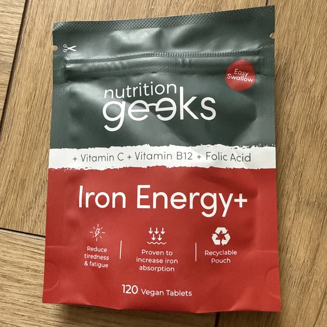 IRON TABLETS HIGH Strength Tablets with Vitamin C, B12 & Folic Acid 120 ...