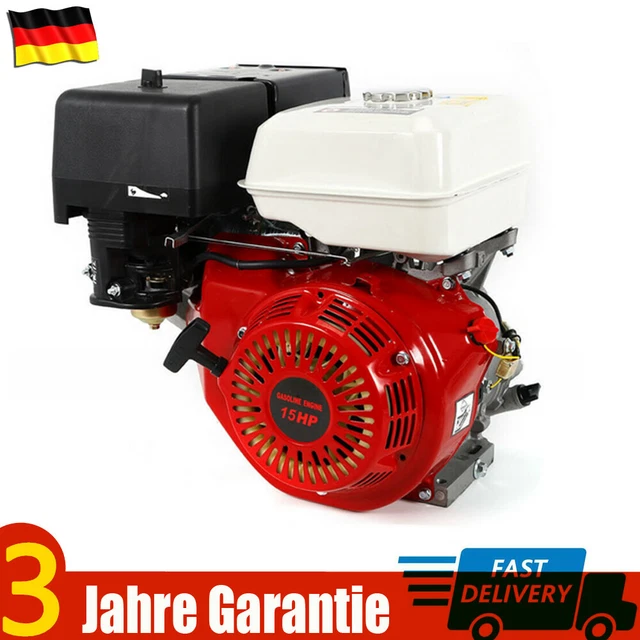 4-TAKT 15 PS OHV Einzylinder Benzinmotor Schwerlastmotor 9.7KW 420CC Luftkühlung EUR 275,00 ...
