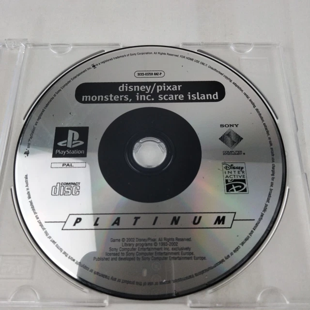 DISNEY PIXAR MONSTERS, Inc. Scare Island Playstation 1 PS1 PAL (Disc ...