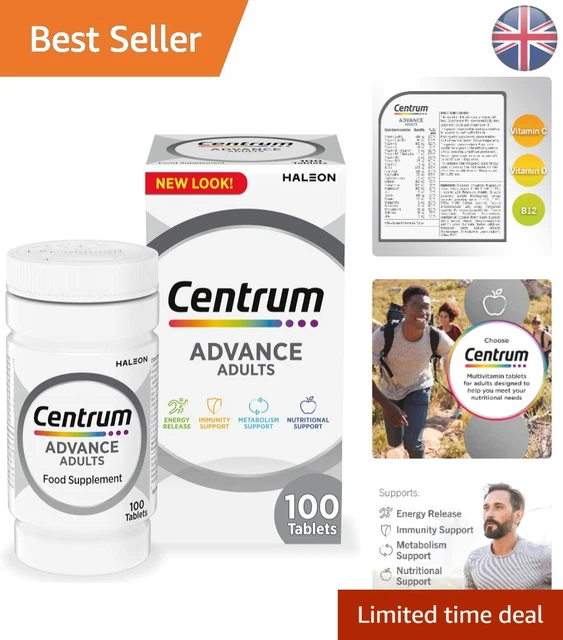 CENTRUM ADVANCE 100 Tablets - Complete Multivitamin for Energy & Immune ...