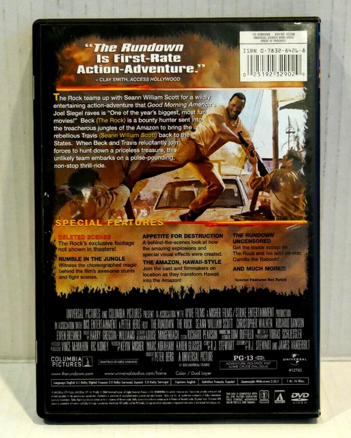 THE RUNDOWN (DVD, 2003) Dwayne Johnson, Seann William Scott $7.00 ...