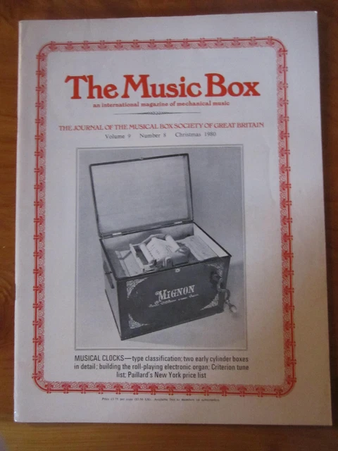 MAGAZINE THE MUSIC Box Vol 9 No 8 Christmas 1980 Great ** Must See EUR ...