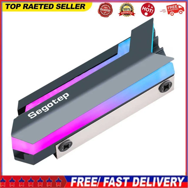 SATA/3-PIN RGB M.2 SSD Heatsink Cooler for NGFF M.2 2280 NVMe Solid ...