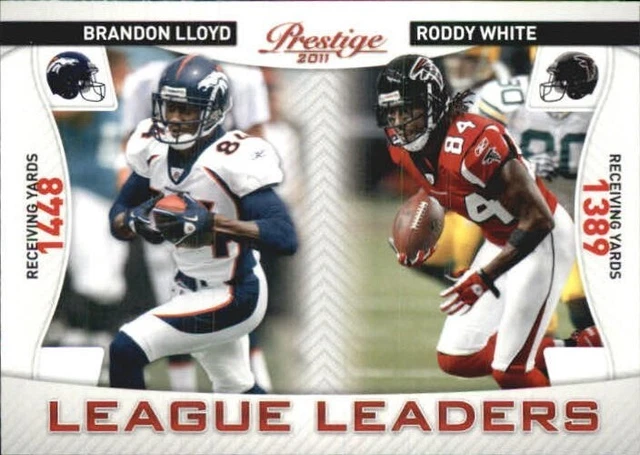 2011 PRESTIGE LEAGUE Leaders #9 Brandon Lloyd/Roddy White Broncos ...