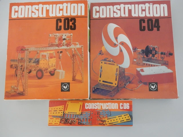 METALLBAUKÄSTEN CONSTRUCTION C03, C04 und C06 aus der DDR EUR 43,34 ...