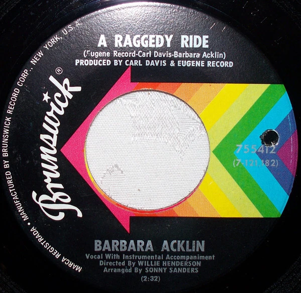 BARBARA ACKLIN - A Raggedy Ride - Disque vinyle d'occasion 7 - G8100z ...