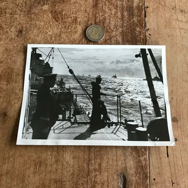 PHOTO ANCIENNE DE presse militaire N80 manoeuvre au large du maroc EUR ...