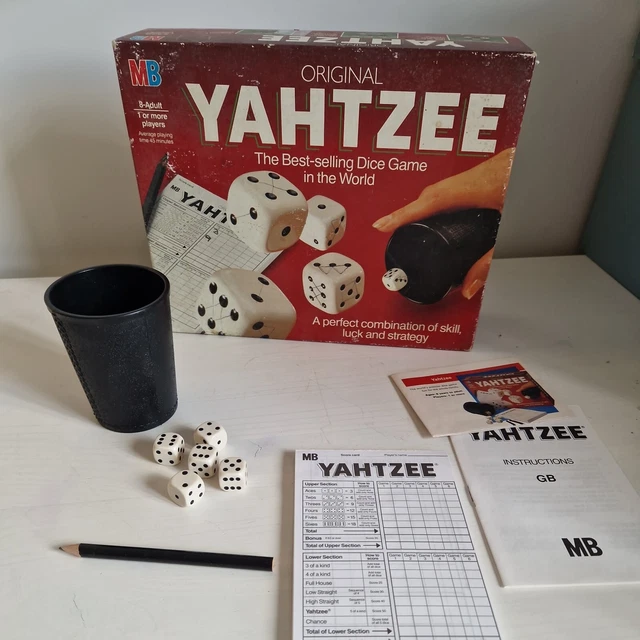 ORIGINAL YAHTZEE MB Games Dice Game. Vintage 1982. £9.99 - PicClick UK