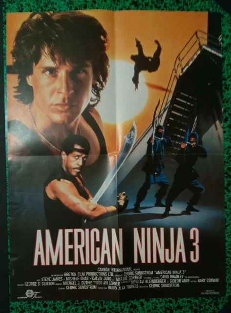 AMERICAN NINJA 3 STEVE JAMES AFFICHE POSTER DE CINEMA 39X53 CM pliée ...
