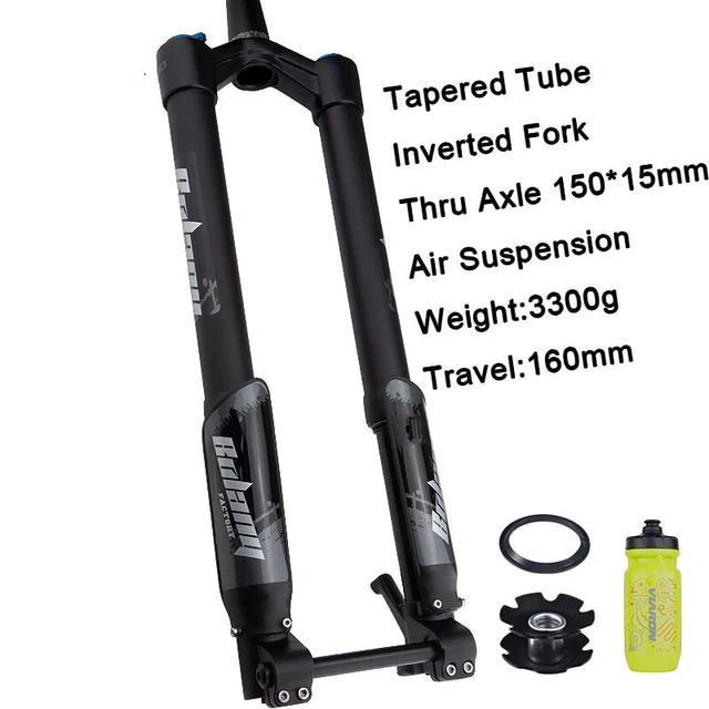 INVERTED FORK THRU Axle 150*15mm Snow Bike MTB E-bike 26*5.0 Fat Tire ...