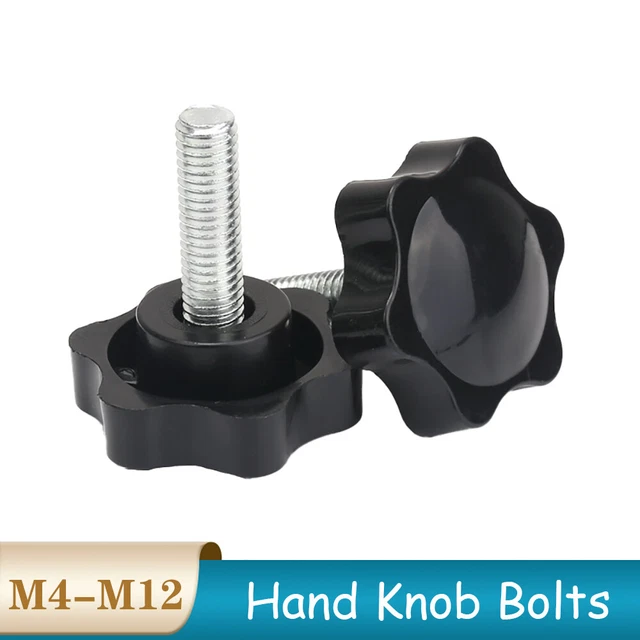 M4 M5 M6 M8 M10 M12 Thumb Screws Hand Knob Bolts Star Shaped Head ...