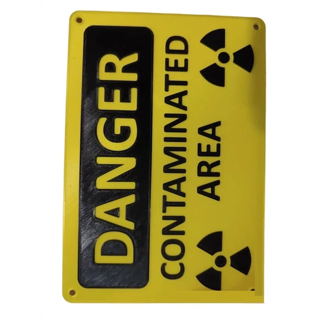 DANGER CONTAMINATED AREA Nuclear Sign / Danger - Novelty Sign Yellow ...