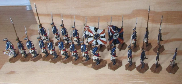 ZINNFIGUREN FLACHFIGUREN 30mm Preußische Infanterie 1760 Berliner ...