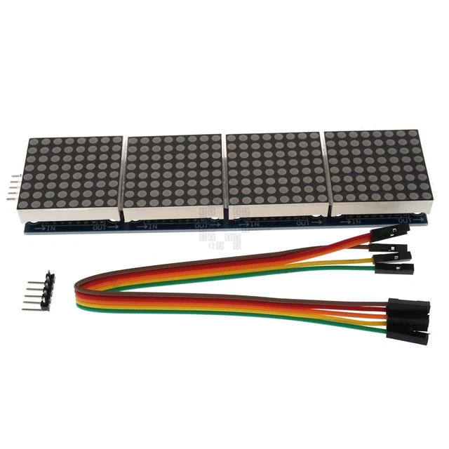 MAX7219 4X 8X8 3mm Dot Matrix LED Display Module Board, Blue $7.94 ...