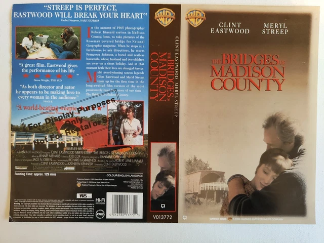 THE BRIDGES OF Madison County Promotional VHS Cover £35.00 - PicClick UK