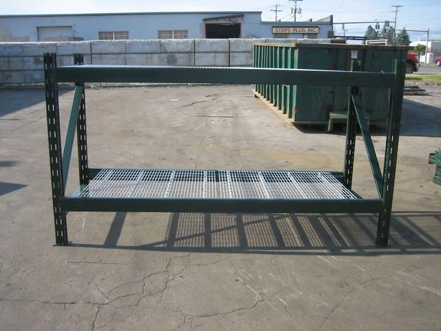 4 SECTION RIDGURAK Pallet Rack 32' L X 5'T X 40" Deep5 Uprights/16 ...