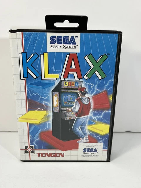 KLAX SMS SEGA Master System Game Case Art Box Hangtab PAL US Seller $39 ...