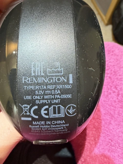 REMINGTON XR1500 5-HEAD Rotary Battery Shaver for Face/Head Black Case ...