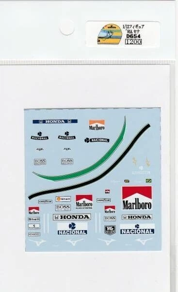 DECALS 1/12 Figure '91A. Senna decal F1. from japan £17.94 - PicClick UK