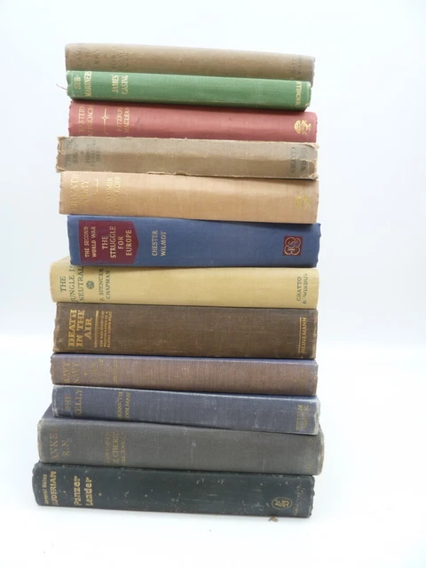 12 X WW2 Military History Hard Cover Books Bundle Published 1951 - 1954 ...