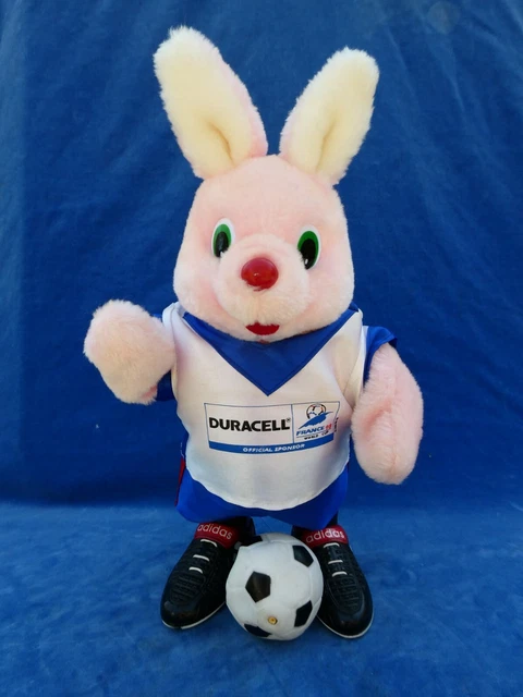 MASCOTTE MASCOT DURACELL ADIDAS - COUPE DU MONDE FOOTBALL 98 - LAPIN ...