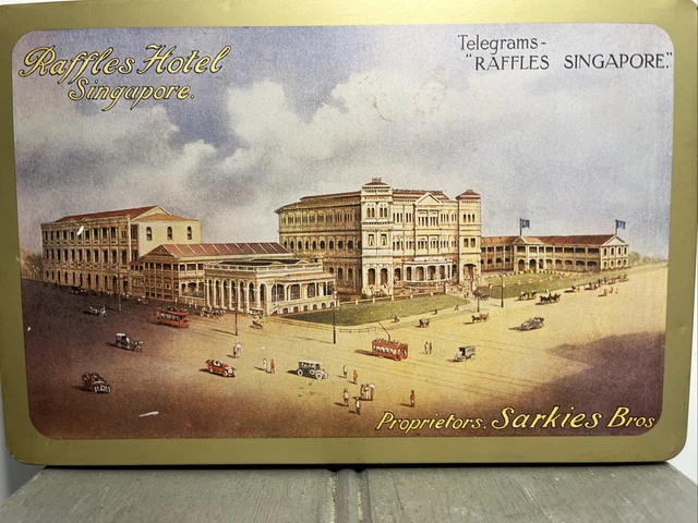 RARE BISCUIT COOKIE Tin Raffles Hotel Singapore Sarkies Bros $99.14 ...