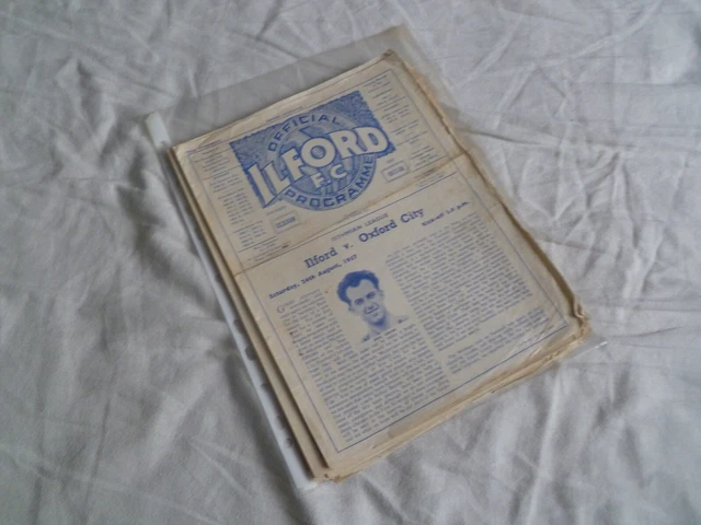 MY PRIVATE COLLECTION of Ilford 1950 's football programmes 24 in total ...