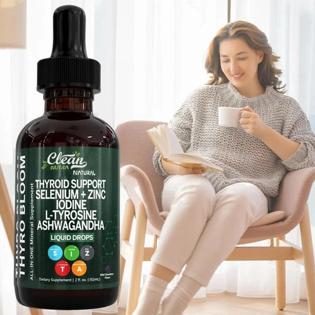 THYROID SUPPORT LIQUID Drops - Selenium Zinc Iodine L-Tyrosine,for ...