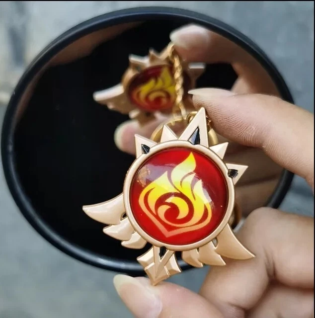 PORTACHIAVI KEYCHAIN GENSHIN Impact Pyro Yoimiya Hu Tao Yanfei Diluc ...