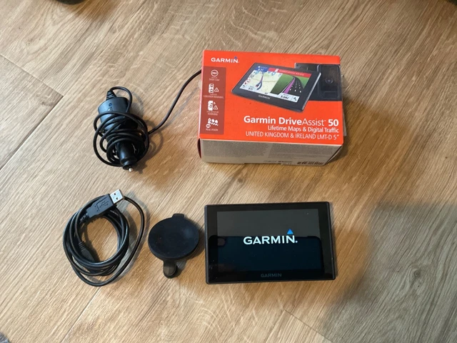 GARMIN DRIVE ASSIST 50 Car Sat Nav 2026 UK Maps Bluetooth Calls Dashcam ...