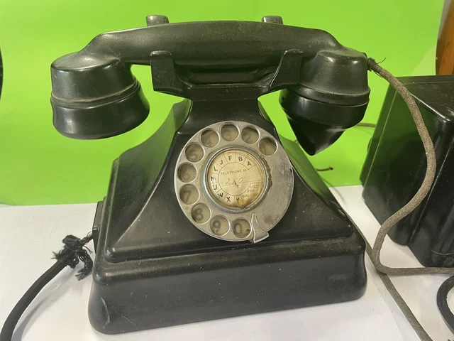 VINTAGE PYRAMID BAKELITE Rotary Phone Telephone @ Magneto Rare England ...