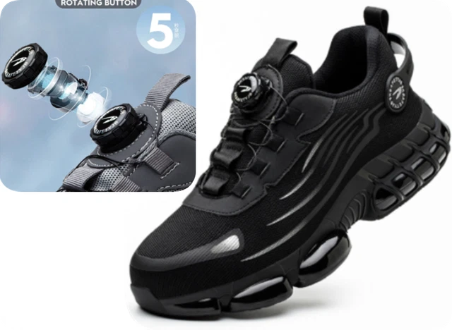 COMPOSITE PLASTIC TOE Cap Work Trainer Shoes Lightweight Mens Women ...