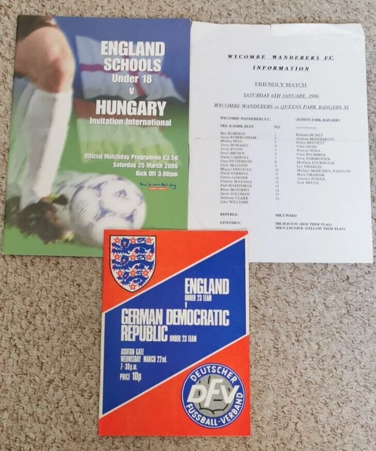 JOB LOT OF x3 English Teams Football Programmes £4.99 - PicClick UK