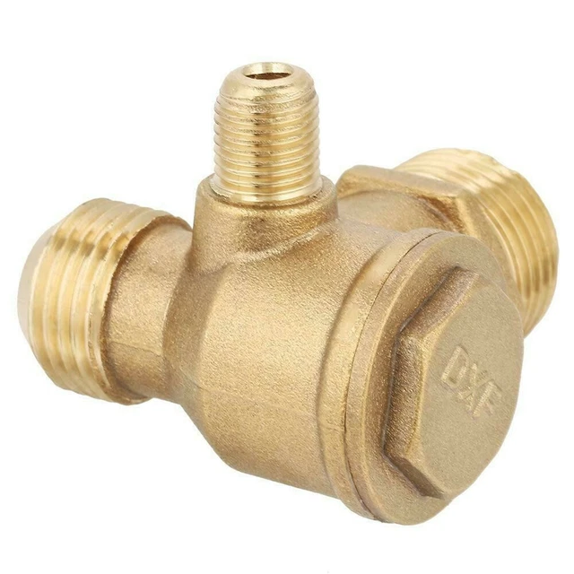 90 DEGREE AIR Compressor Check Valve Check Connector 3-way Male Hot ...