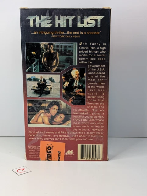 THE HIT LIST (VHS, 1993) Jeff Fahey Yancy Butler James Coburn $14.99 ...