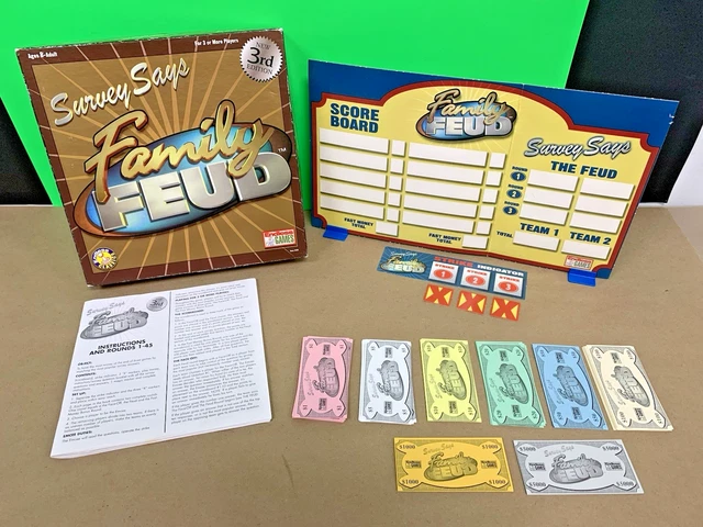 VINTAGE FAMILY FEUD 3rd Edition Board Game Survey Says by Endless Games ...