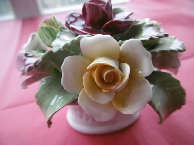 ANTIQUE VINTAGE AYNSLEY fine bone china flowers in a Basket JUNE ROSE £ ...