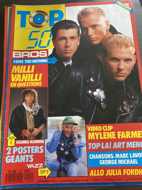 MAGAZINE TOP 50 Numéro 142 Du 21 Au 27 Novembre 1988 EUR 8,00 - PicClick FR