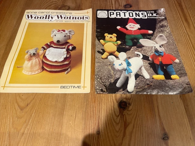 VINTAGE KNITTED TOY Patterns, Woolly Wotnots, Patons 1370 £2.19 ...